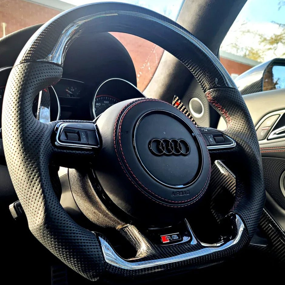 Custom Audi Steering Wheels | Carbon Fiber & Alcantara | S3, RS3, A4 ...